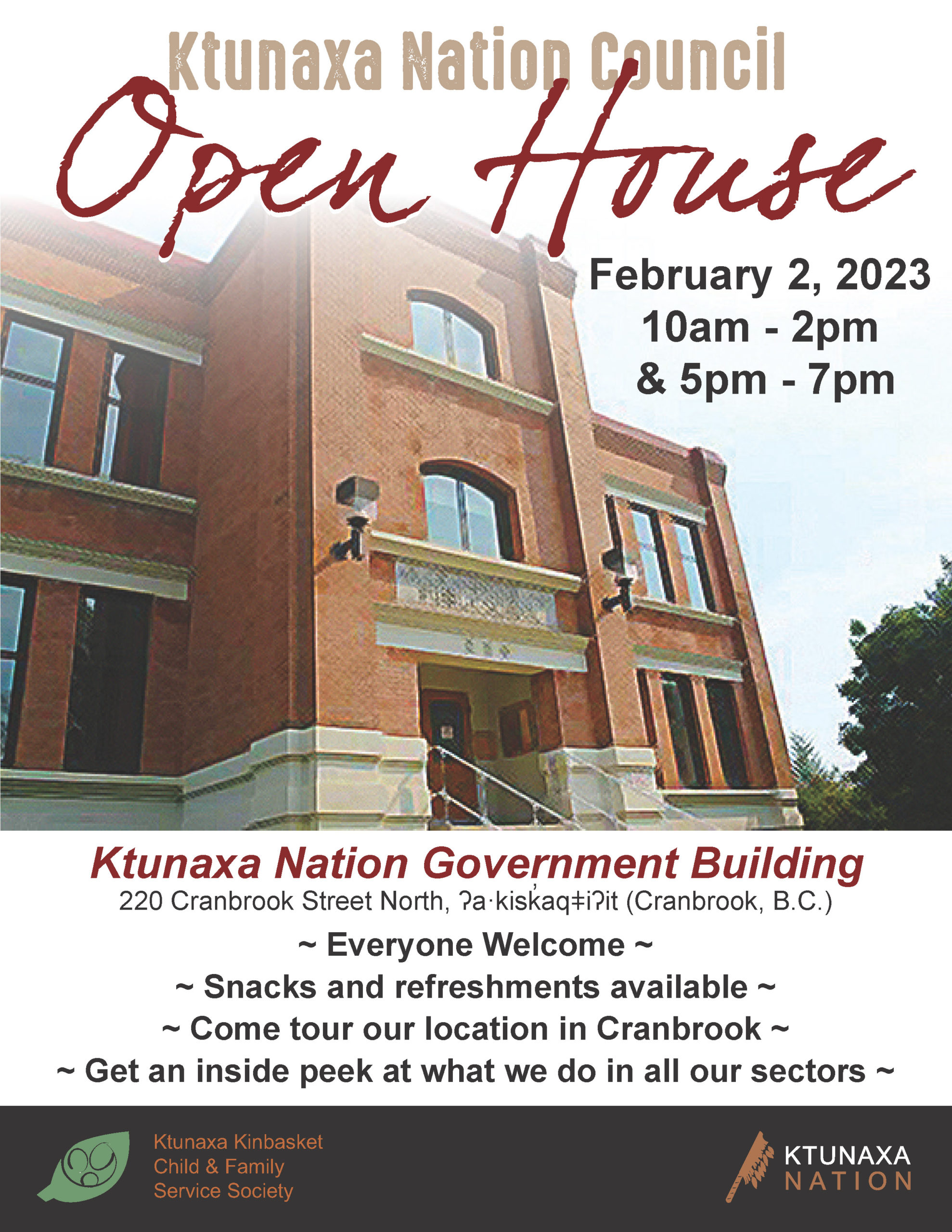Ktunaxa Nation Council Open House February 2 : Ktunaxa Nation