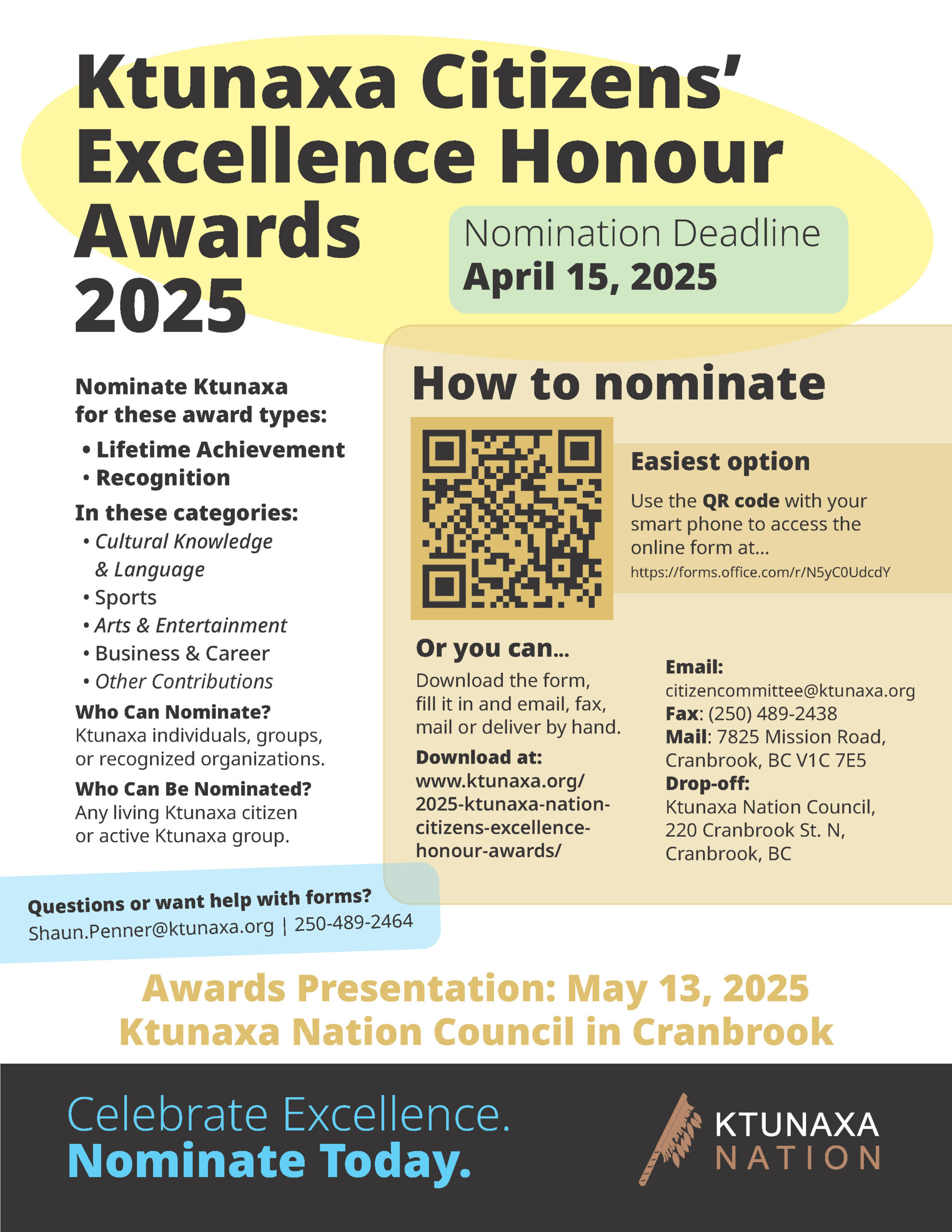 2025 Ktunaxa Nation Citizens Excellence Honour Awards : Ktunaxa Nation